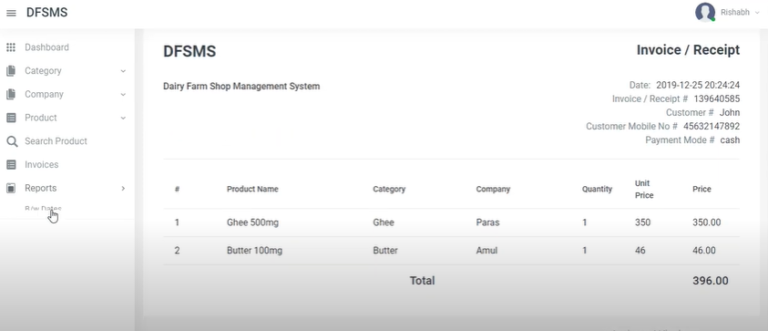 Dairy Farm Shop Management Using PHP and MySQL With Source Code