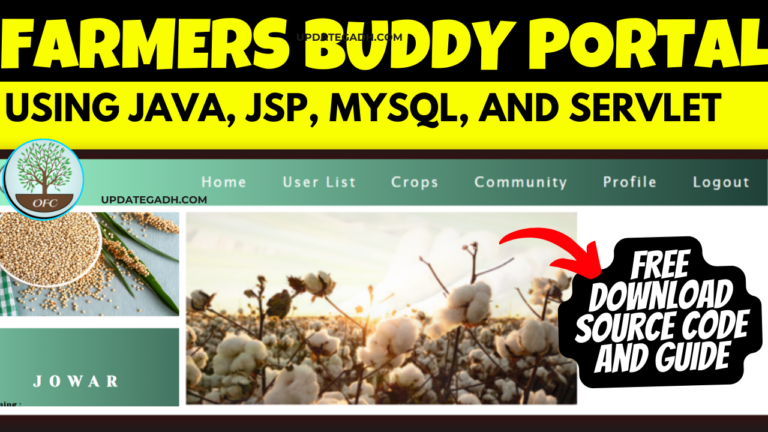 Final Year Project: Farmers Buddy Community Portal with Free source code & Guidance