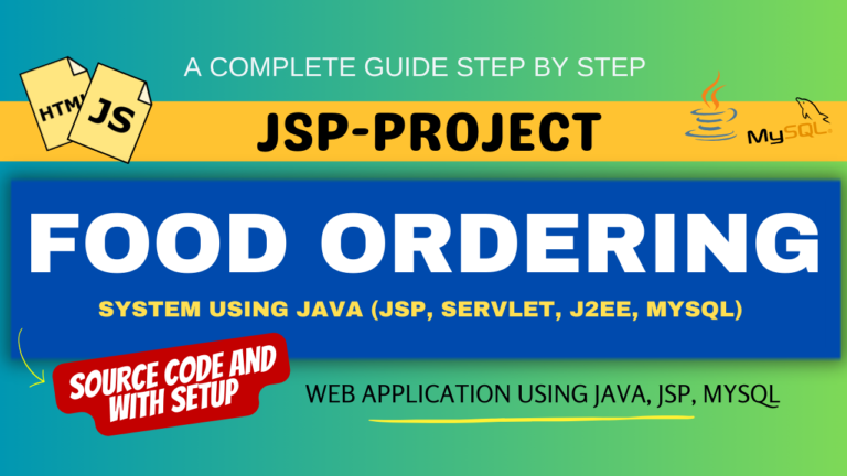 Food Ordering System Using Java Jsp Servlet J2ee Mysql