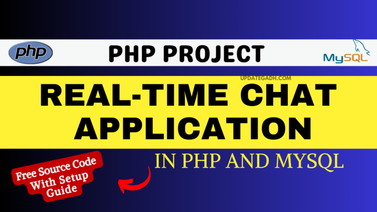Real Time Chat Application Using Php And Mysql With Setup Best And1 Project