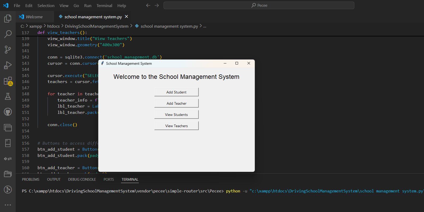 School Management System in Python with Free Source Code
