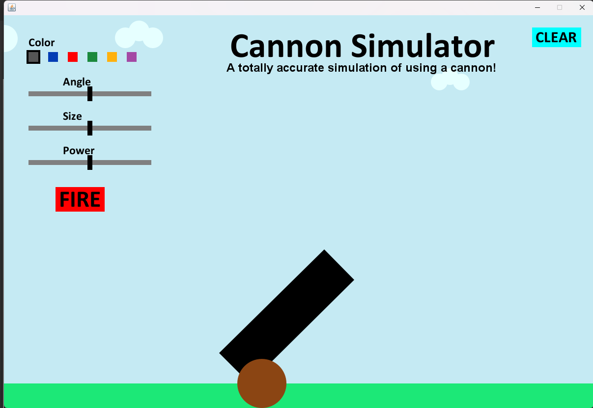 Simple Cannon Shooter In Java With Source Code