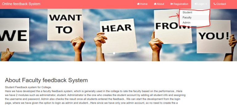 Online Feedback System Using PHP and MySQL