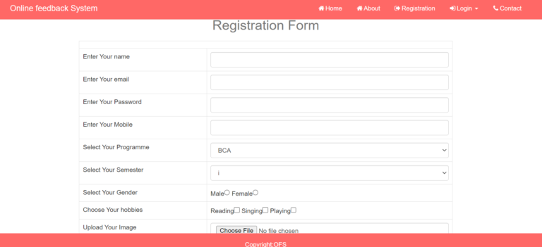 Online Feedback System Using PHP and MySQL