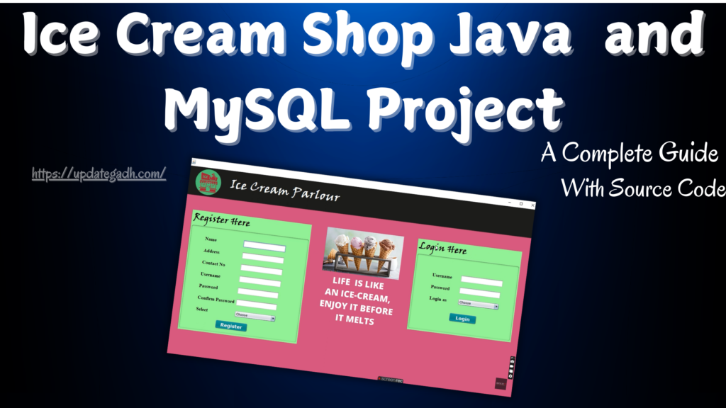 Ice Cream Shop Java Project With Source Code