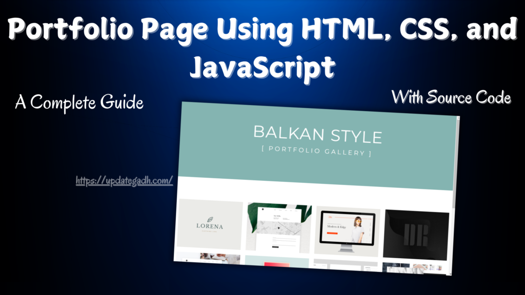 Portfolio Page Using Html Css And Javascript