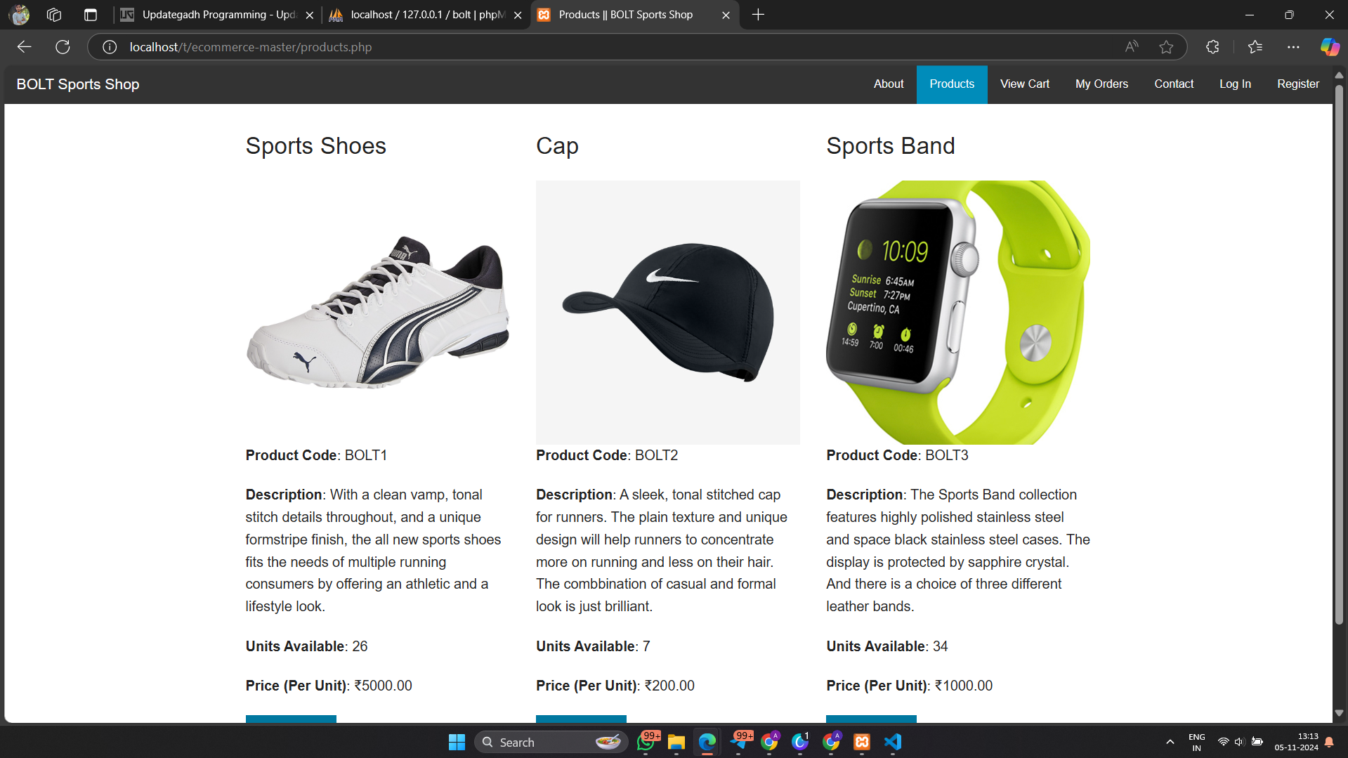 E-commerce Platform with PHP, CSS, JavaScript