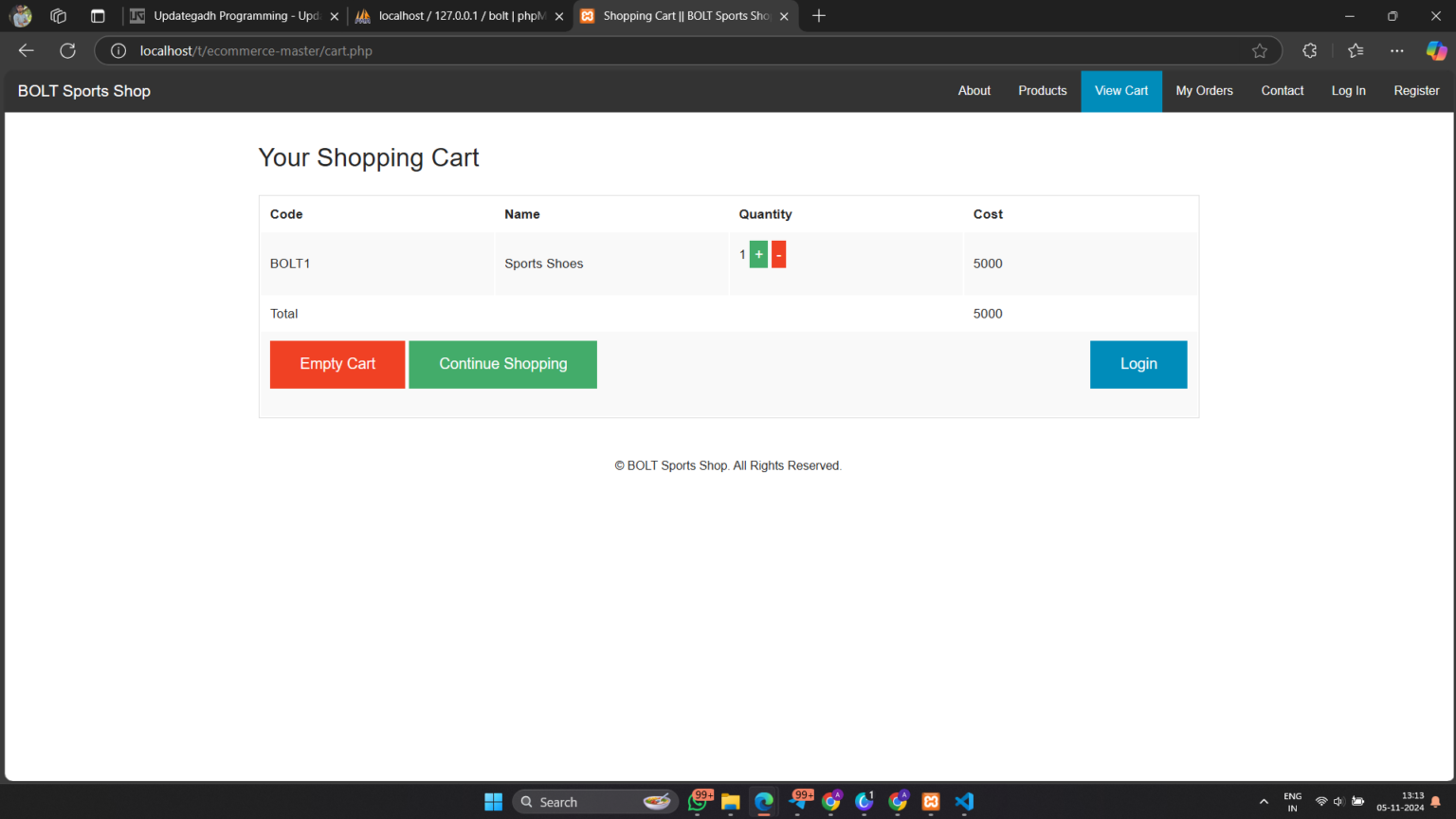 E-commerce Platform with PHP, CSS, JavaScript
