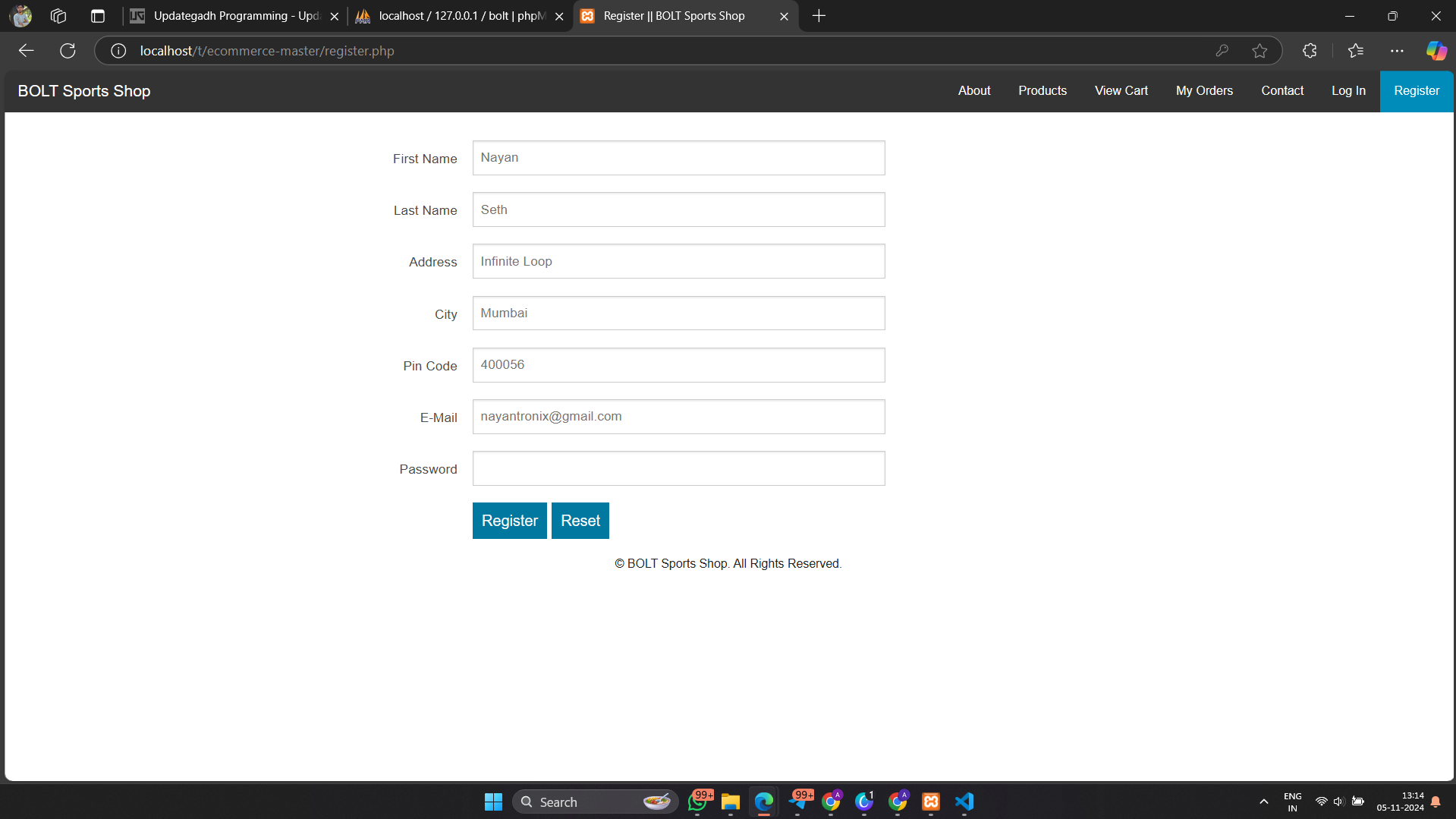 E-commerce Platform with PHP, CSS, JavaScript