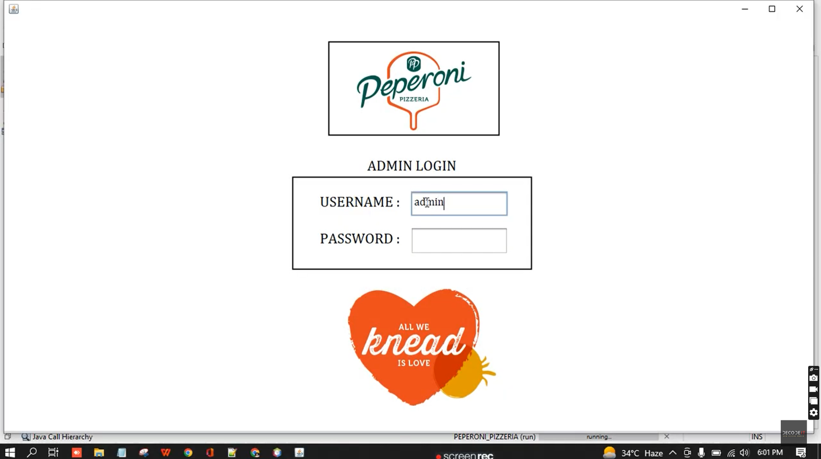 Pizza Order Project in Java + MySQL