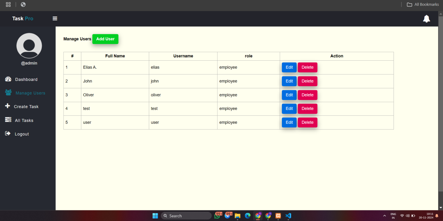 Employee Task Management System Using Php And Mysql