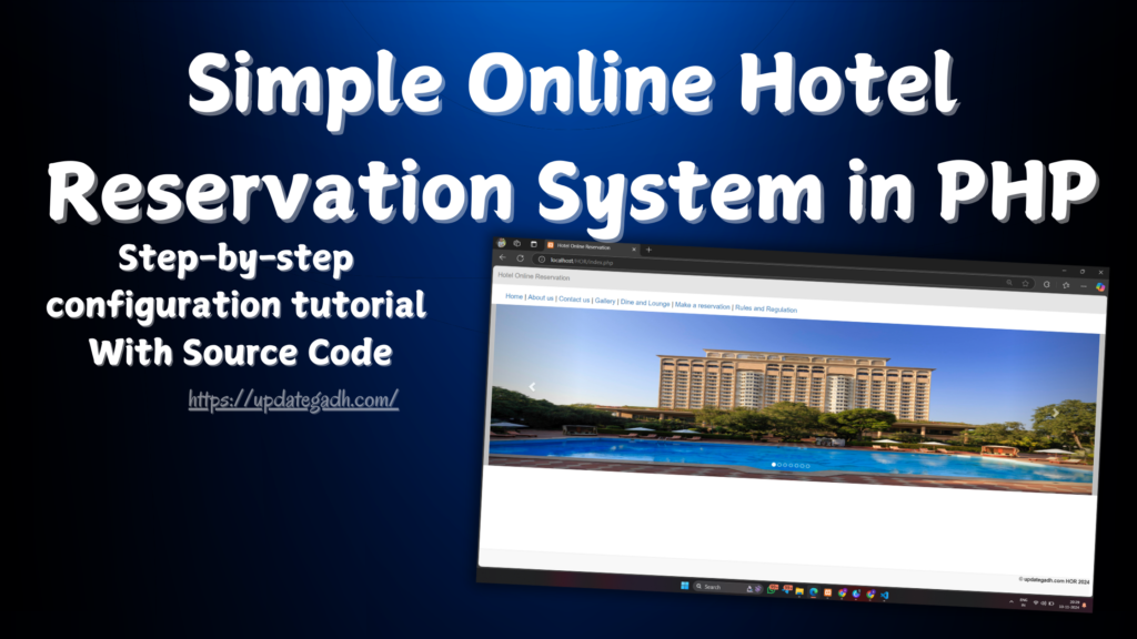 Simple Online Hotel Reservation System in PHP