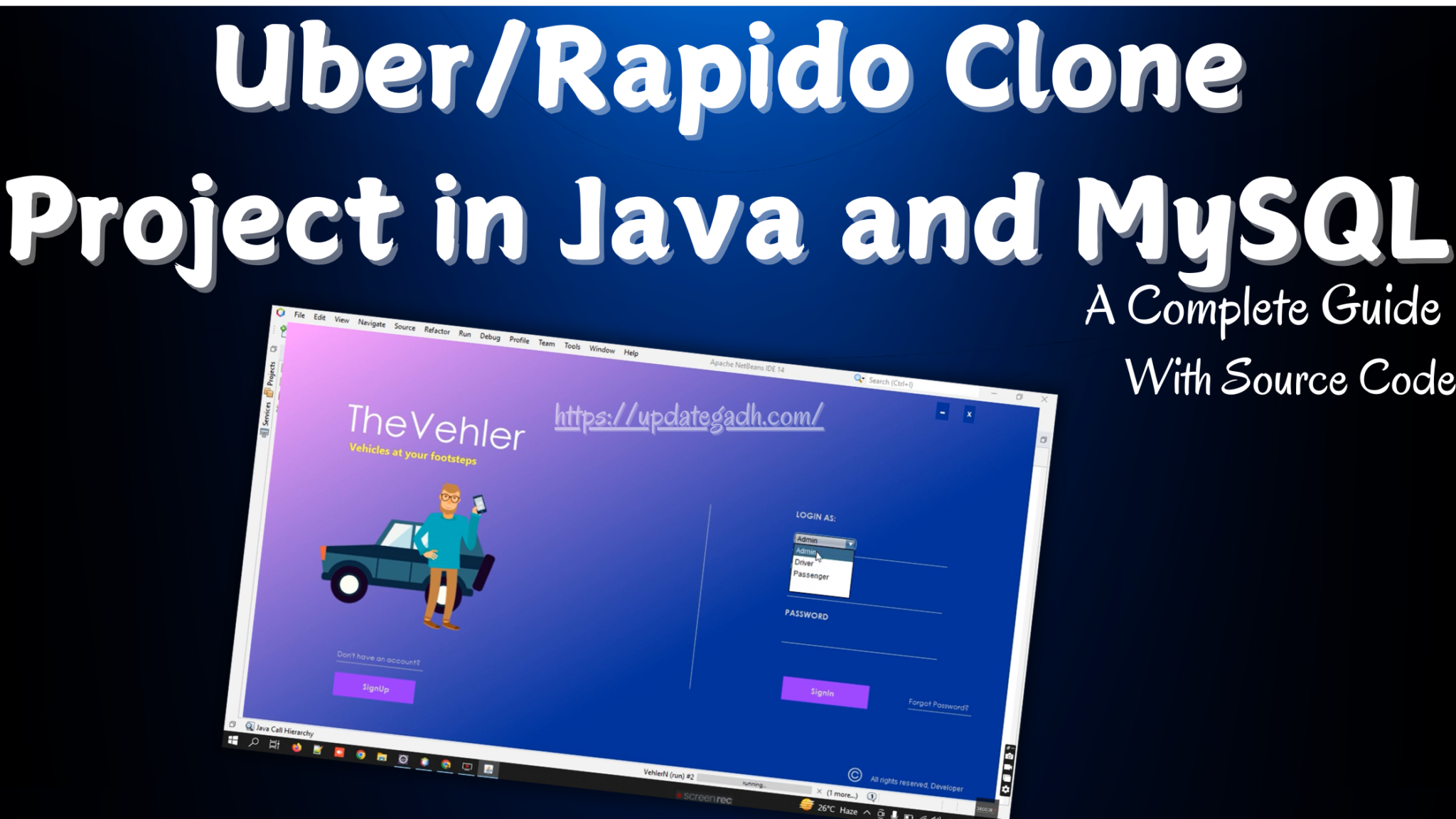 Uber/Rapido Clone Project in Java