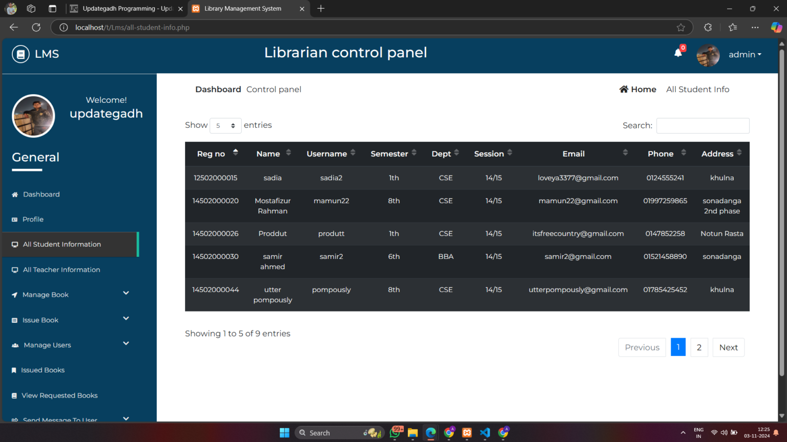 Library System In Php With Source Code