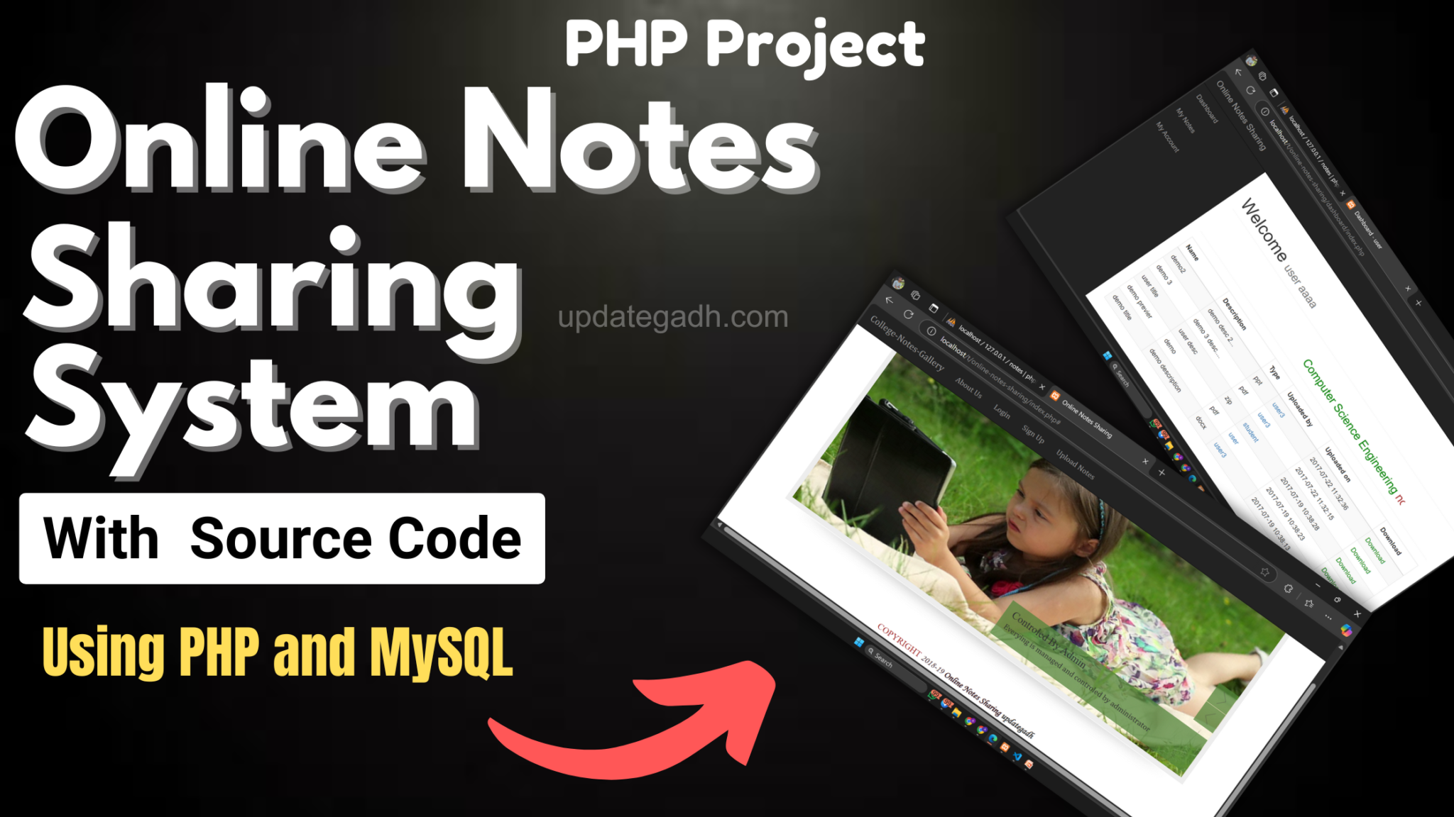 Online Notes Sharing System In Php And Mysql With Source Code