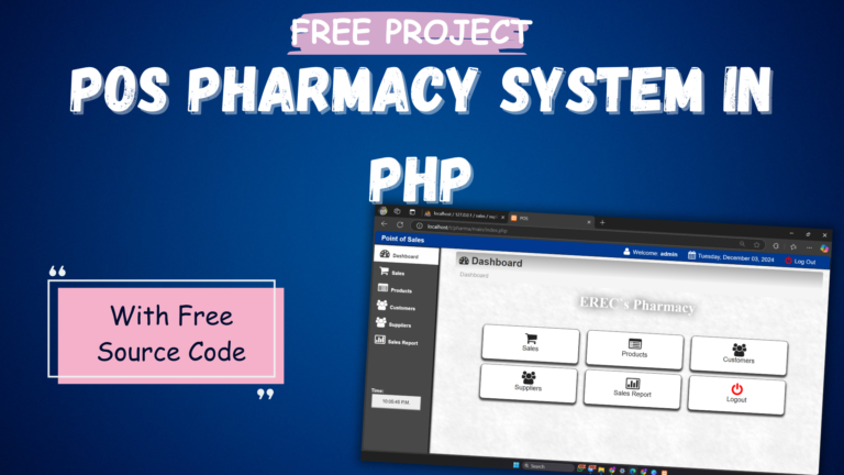 Pharmacy Management System in PHP with Free Source Code