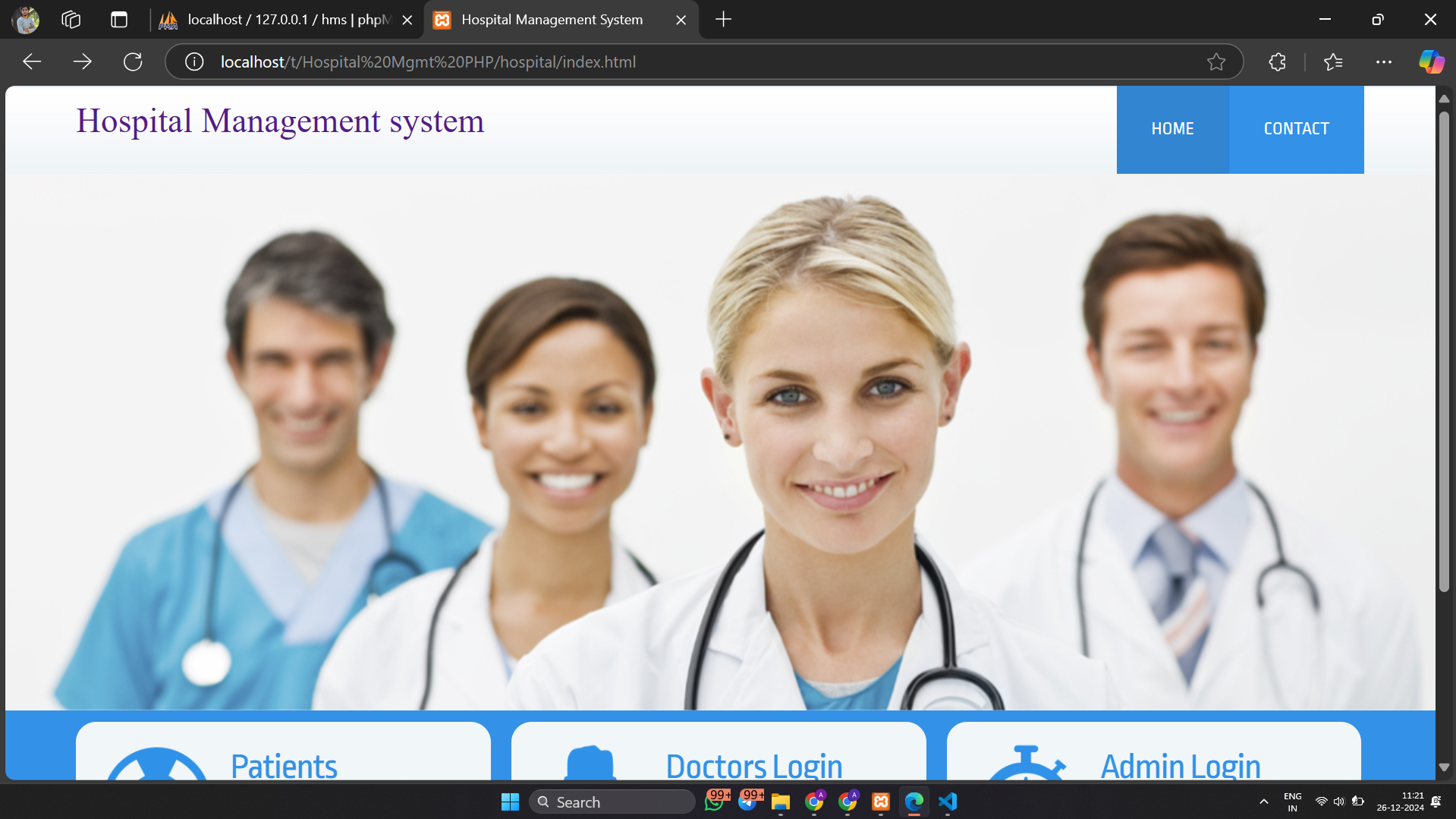 Hospital Management System in PHP with Free Source Code