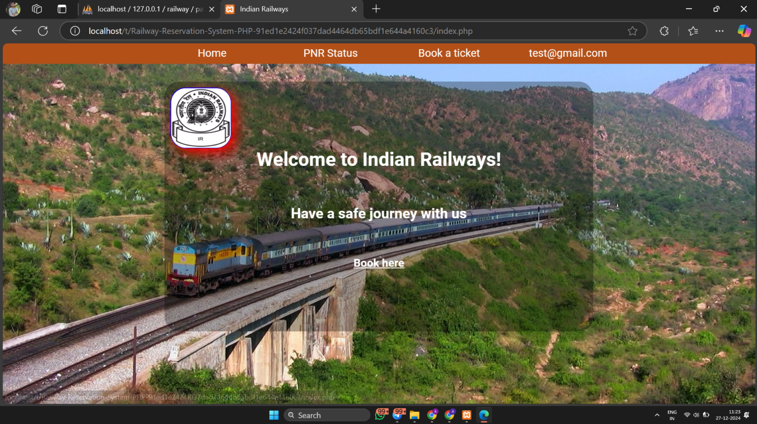 Railway Reservation System Using PHP and MySQL