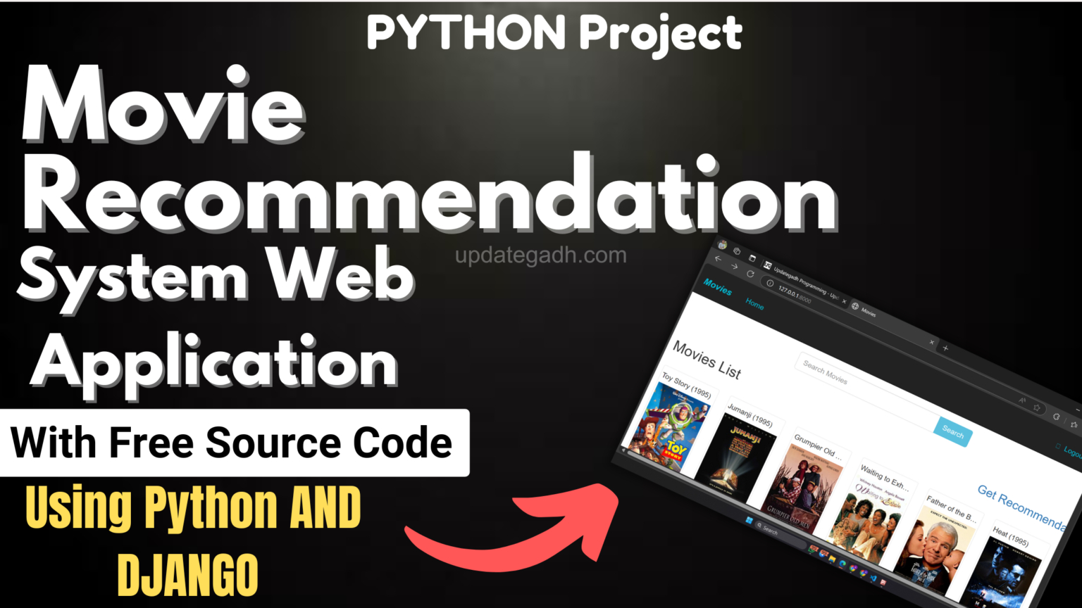 Movie Recommendation System Web Application using Django