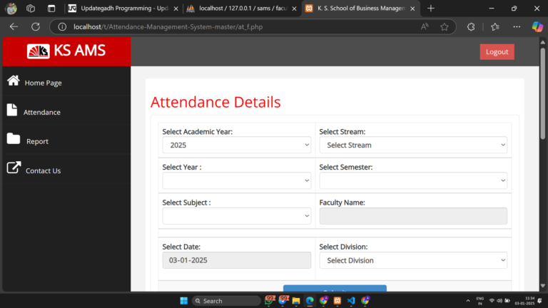 Attendance Management System Using Php And Mysql Free Source Code 4826