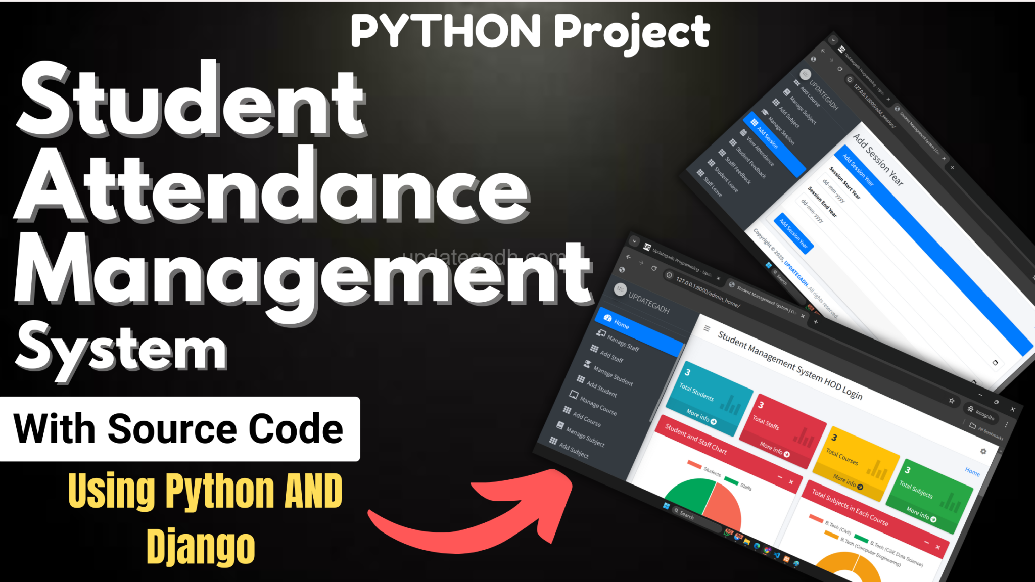 Student Attendance Management System using python Django