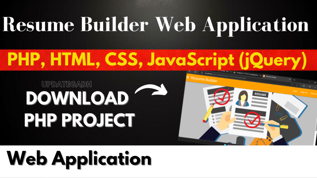 Resume Builder Web Application Project in PHP Source Code
