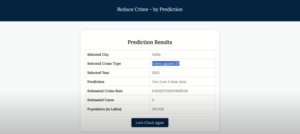 Crime Rate Predictor using Machine Learning