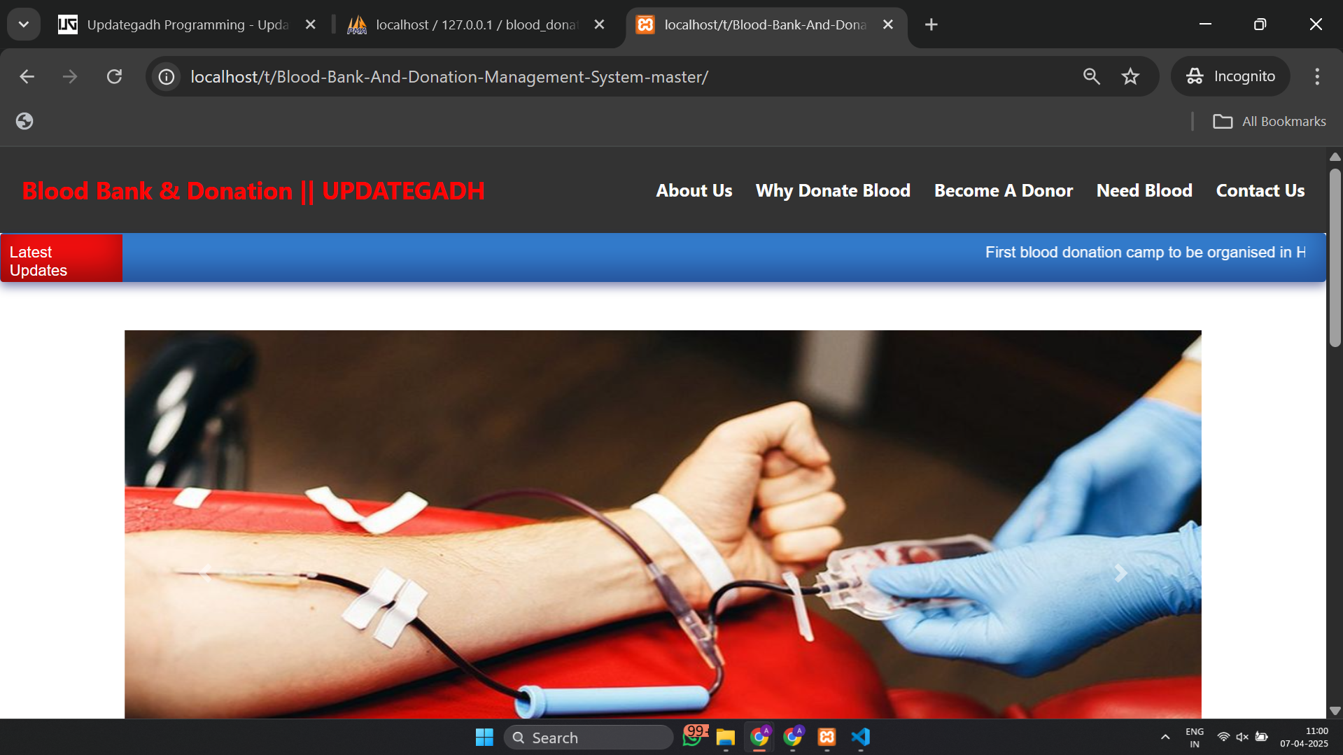 Blood Bank Management System in PHP with Source Code