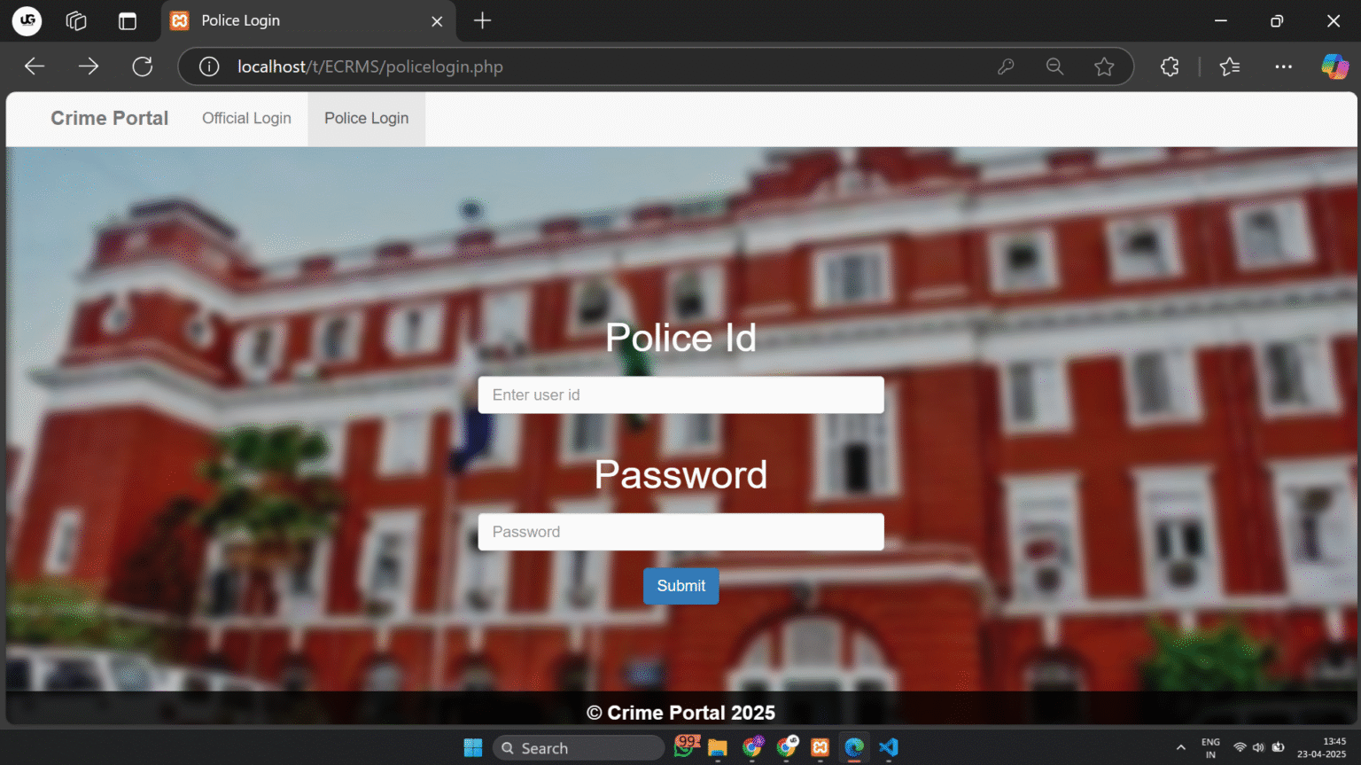 Online FIR Portal Using PHP & MySQL