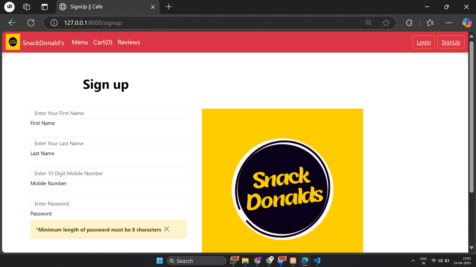 🧾 Best Food Ordering System Using QR Code – Dine-In & Takeaway (Django Project)