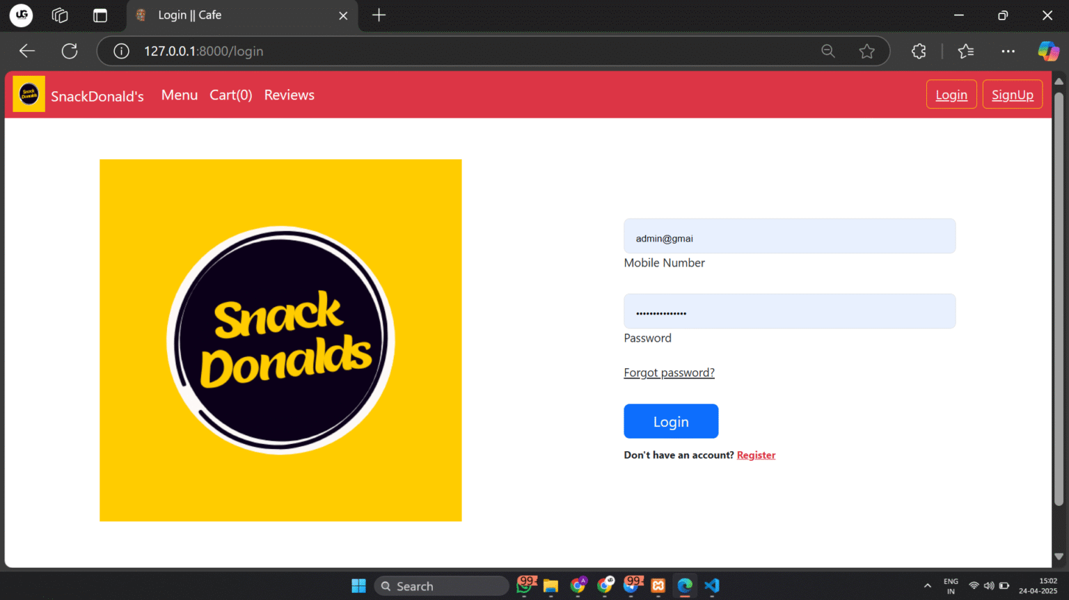 🧾 Best Food Ordering System Using QR Code – Dine-In & Takeaway (Django Project)