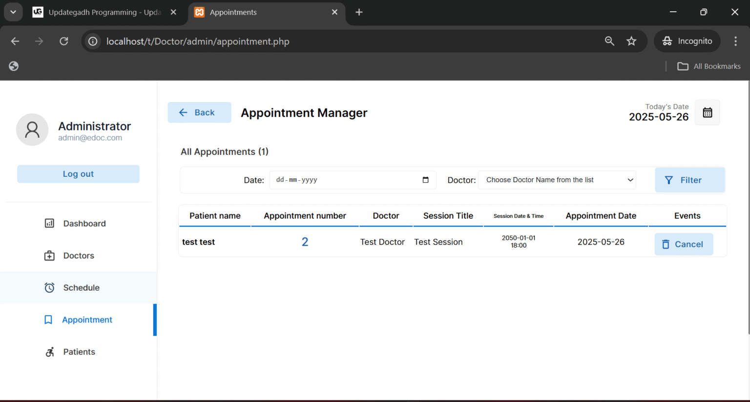 Doctor Appointment Booking System Using PHP – A Complete e-Channeling ...