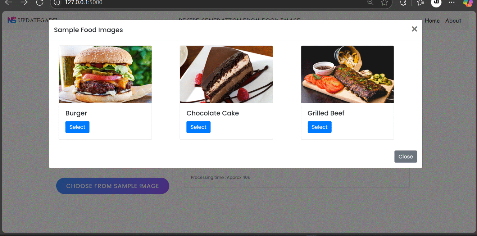 🍽️ AI Recipe Generator from Food Image – A Deep Learning Powered Web App