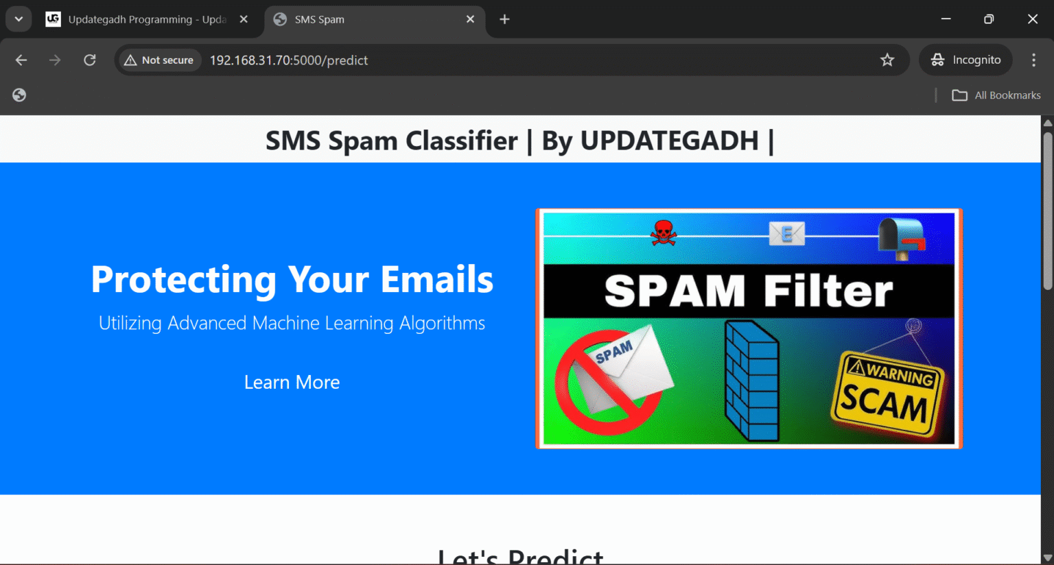 Email Spam Detection Web App with Flask