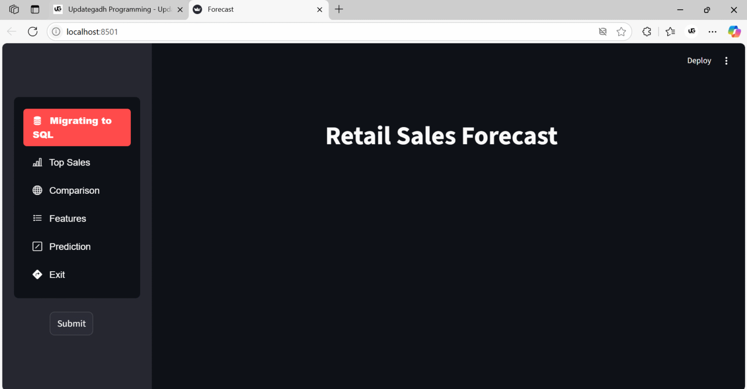 Retail Sales Forecasting System Using Machine Learning