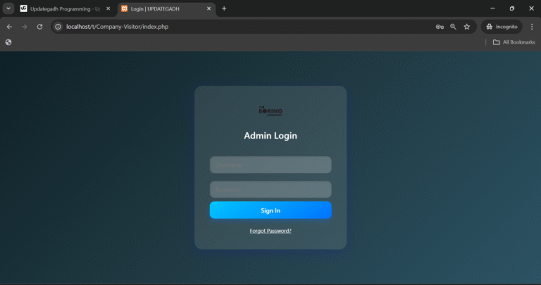 Company Visitor Management System in PHP with MySQL
