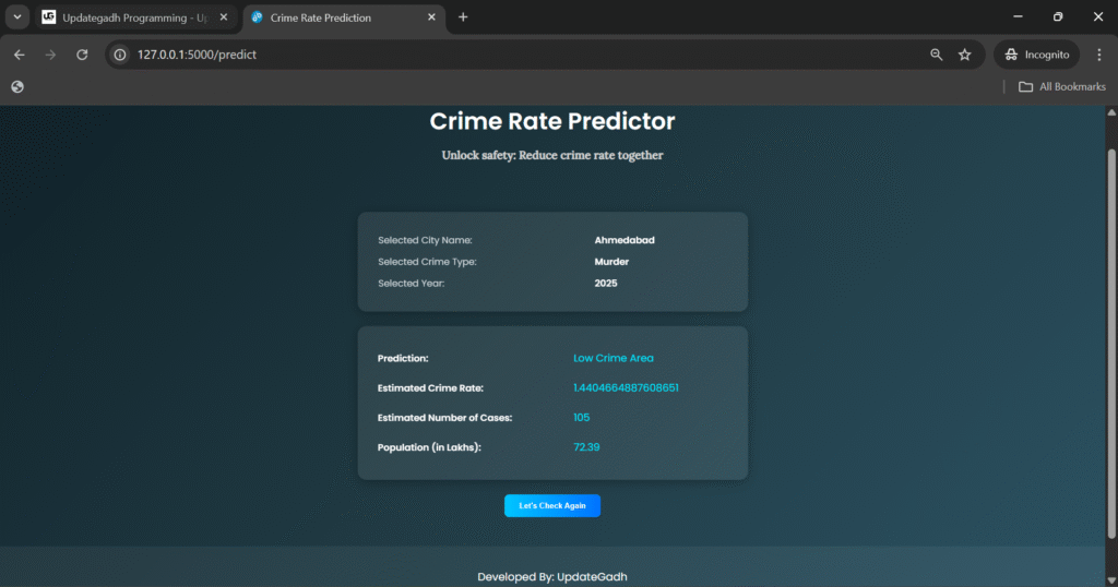 Best Crime Rate Prediction Using Machine Learning