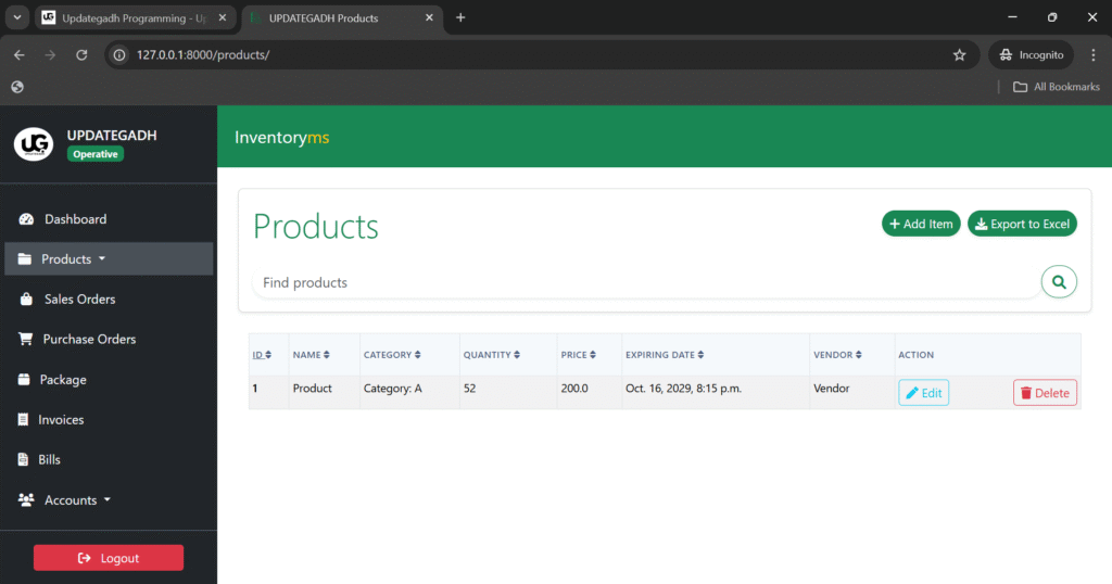Inventory Management System in Python Django with Source Code – A ...