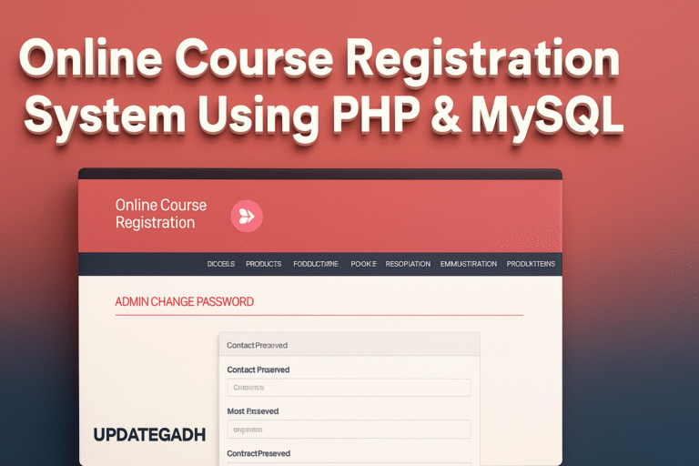 Online Voting Management System in PHP and MySQL