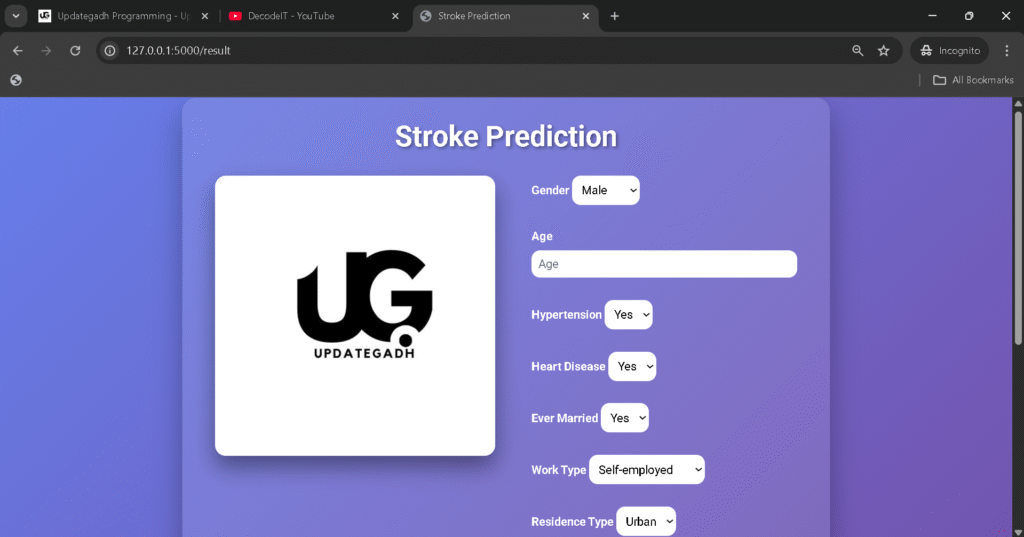 Best Brain Stroke Prediction Using Machine Learning