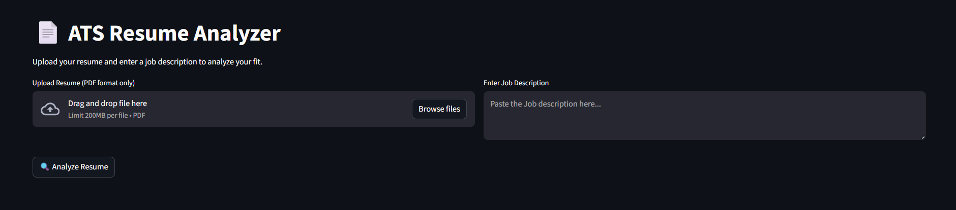 AI Resume Analyzer Project Using Python and Streamlit