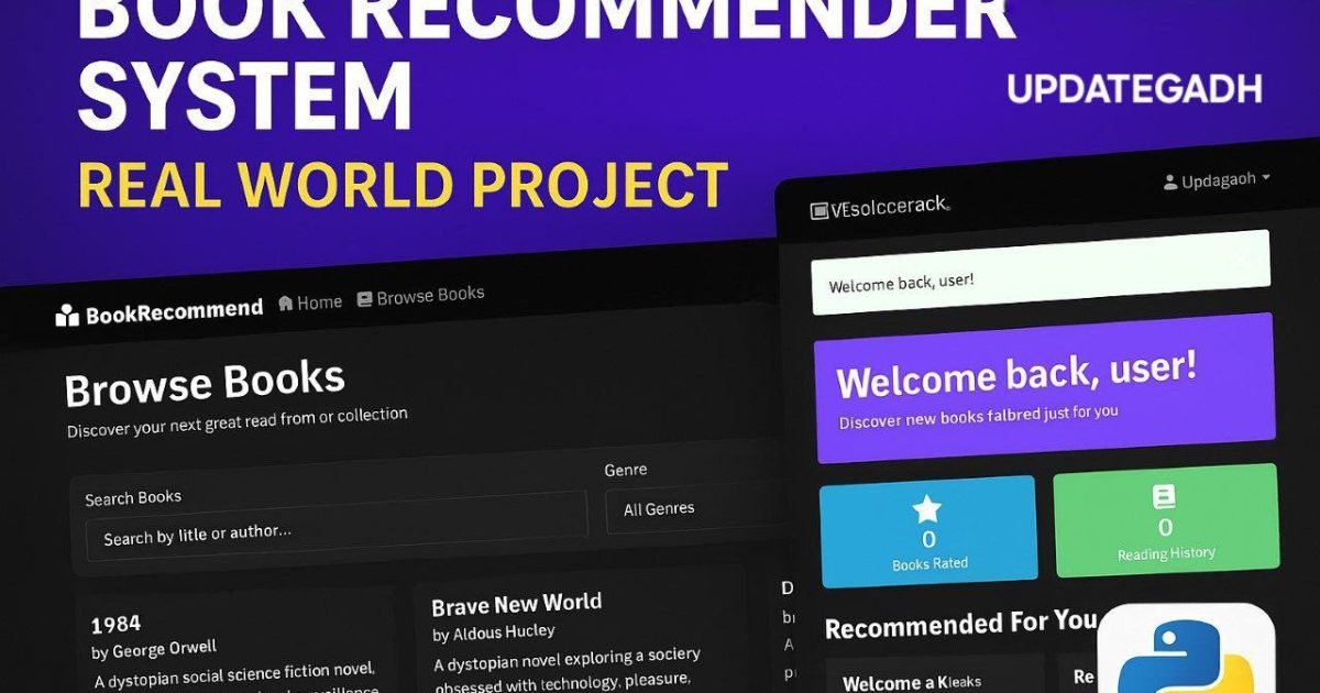 Book Recommender System Real Word Project In Python & ML