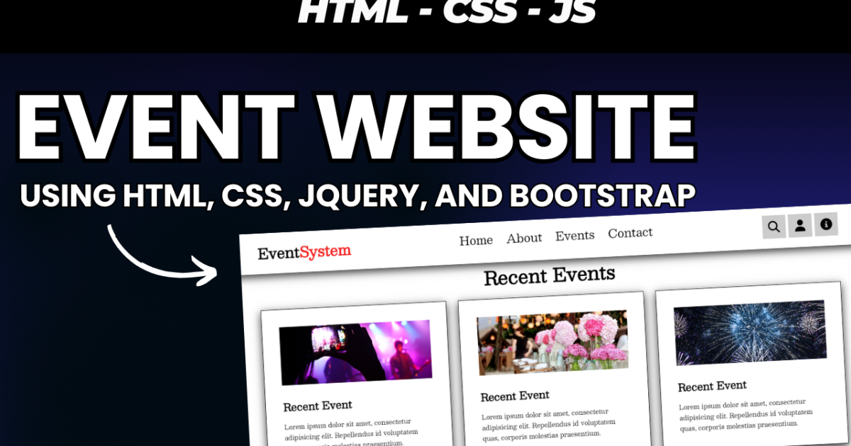 Event Website Using HTML, CSS, jQuery, and Bootstrap