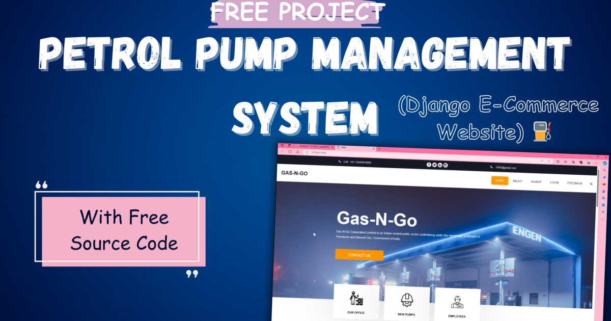 Petrol Pump Management System (Django E-Commerce Website) ⛽