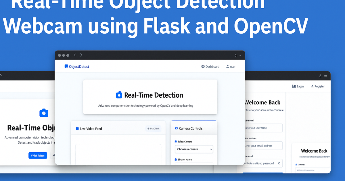 Real-Time Object Detection using Flask and OpenCV , Webcam — Professional Python Project